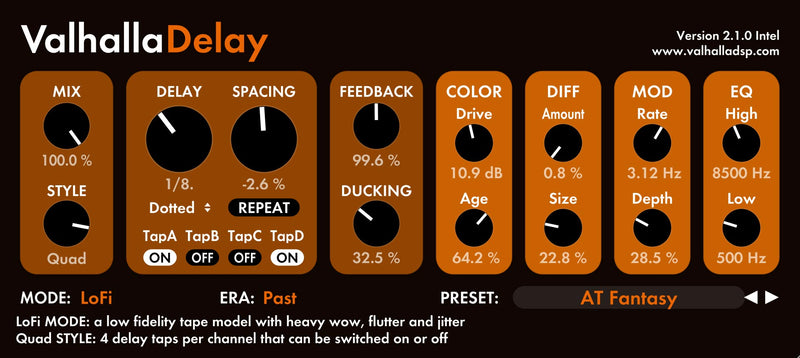Echos // Valhalla Delay Presets